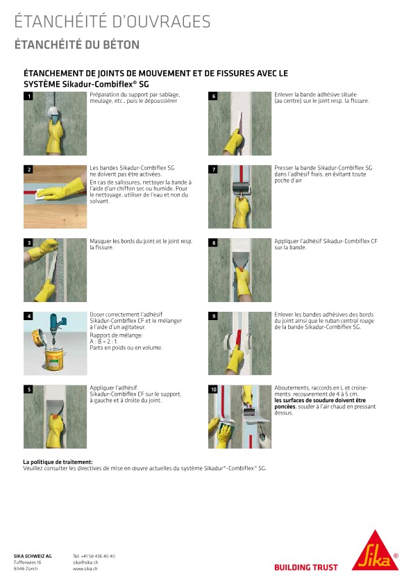 Étanchéité d’ouvrages