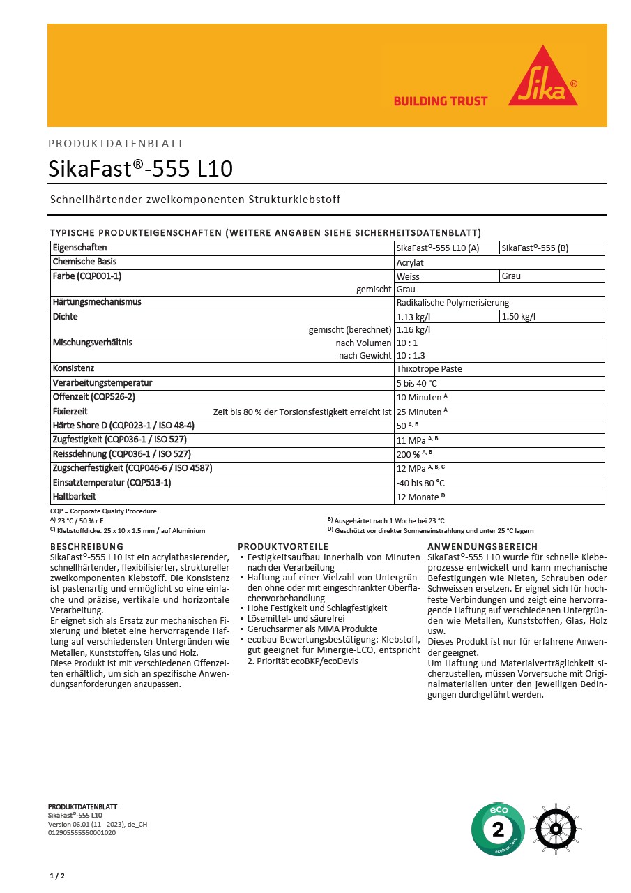 Produktdatenblätter Industry